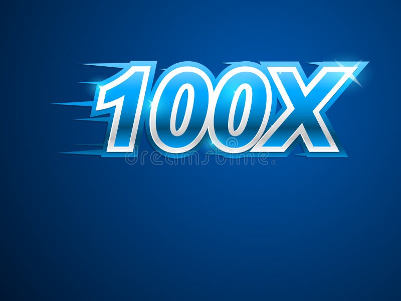 100x Faster. Blue Vector Sign Stock Vector - Illustration of font ...