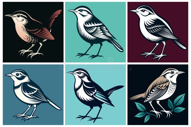 Bulbul Bird Silhouette Vector Illustration Stock Vector - Illustration ...