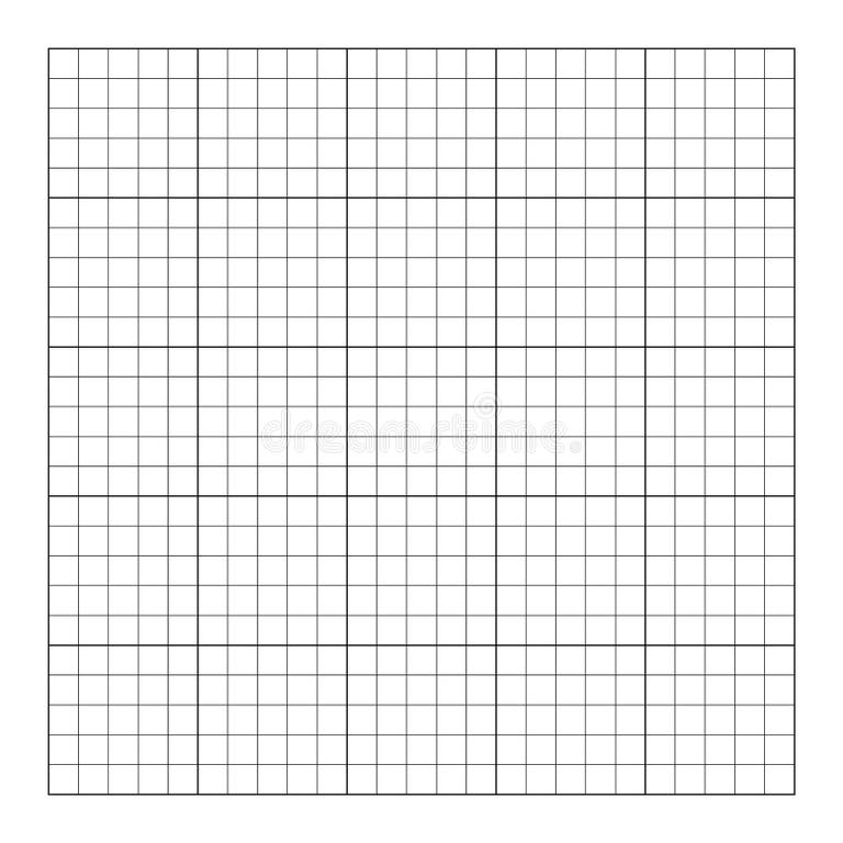 5x5 Five Empty Grid. Vector Template Square Cell Table. Graphic Puzzle ...