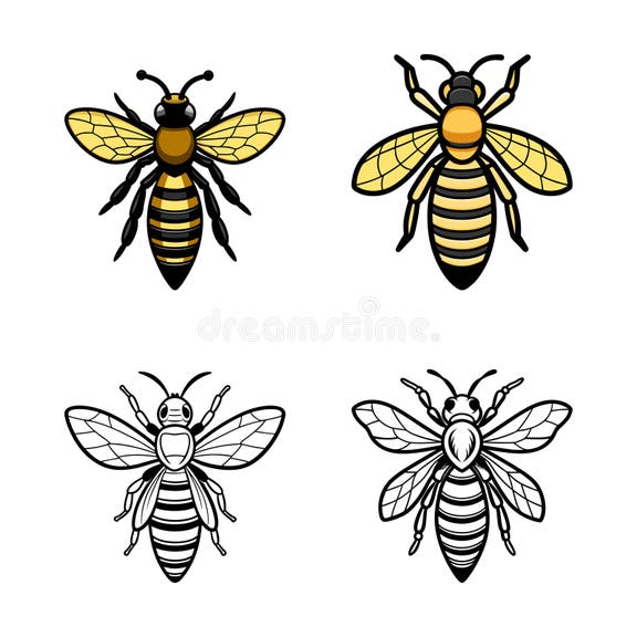 Highly Detailed Realistic Bee Icon. Modern Vector Bee Illustration ...