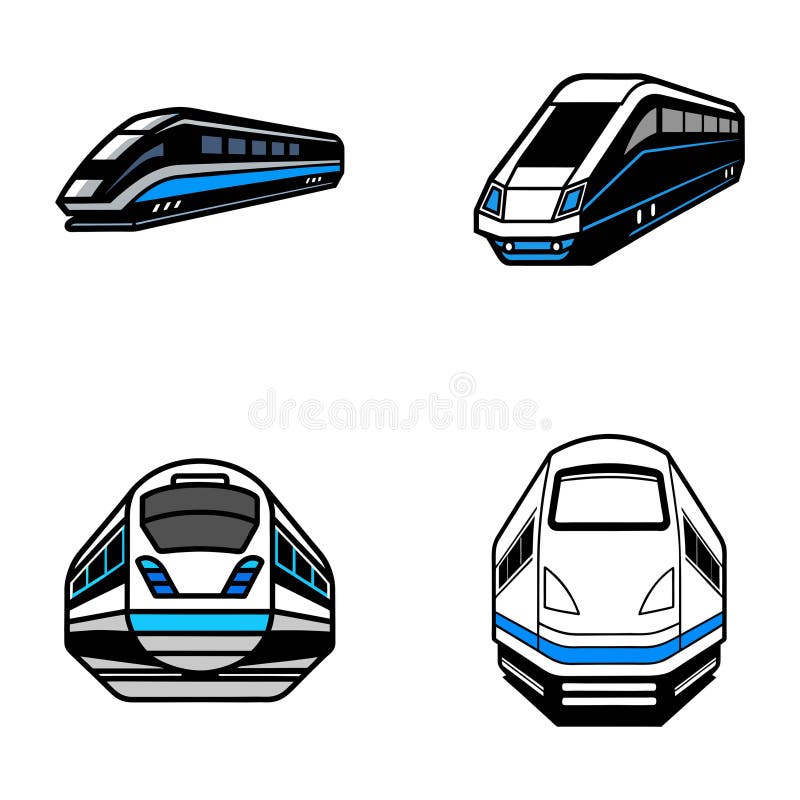 Realistic Modern Train Vector Icon. High-quality Futuristic Train ...