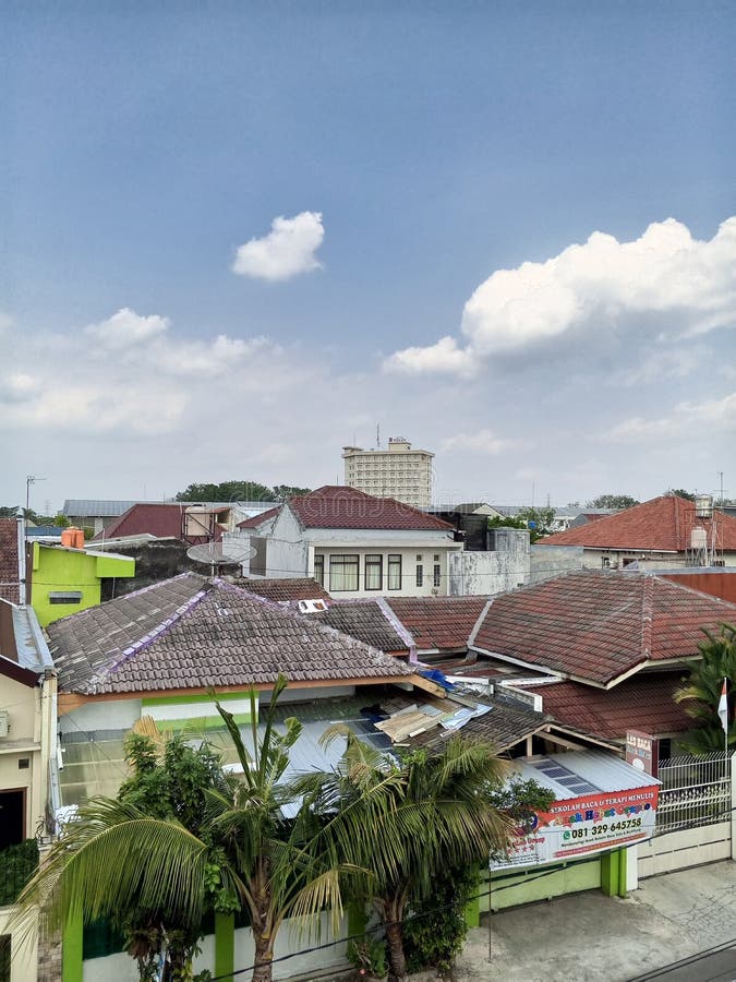 Sukoharjo, Indonesia - August 11, 2025? : Sunny City Rooftops View Editorial Photography - Image ...