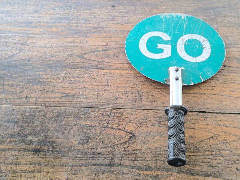 The & X22;GO& X22; Traffic Sign is Used by Security To Regulate the ...