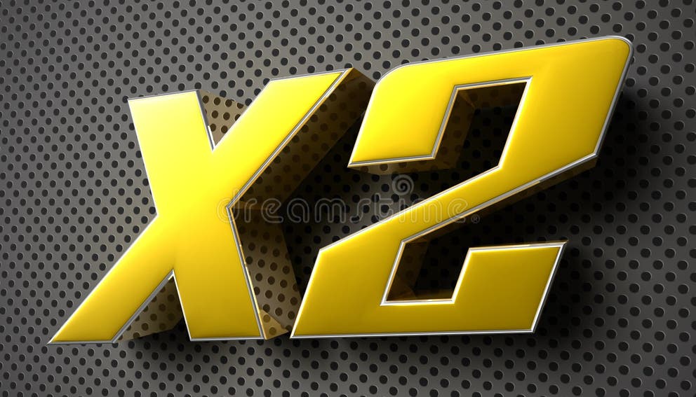 X2 gold. stock illustration. Illustration of game, count - 207691027