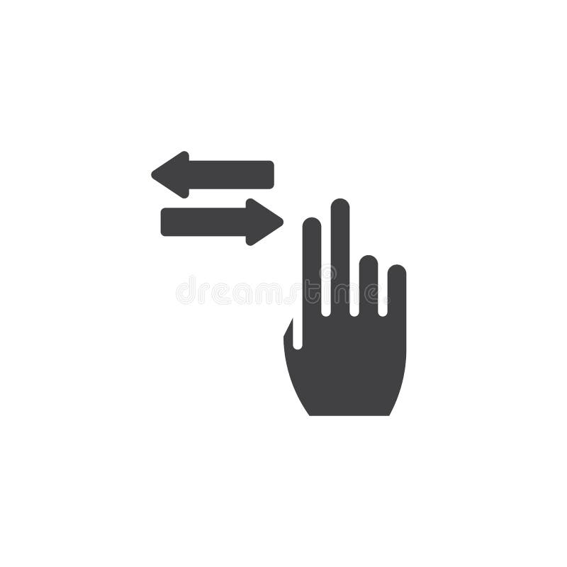 Left Right Two Scroll Finger Stock Illustrations – 92 Left Right Two ...