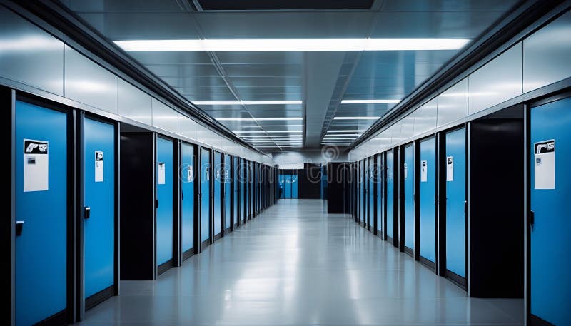 "Hypnotic High-Tech Hallway" Stock Image - Image of floor, small: 380146191