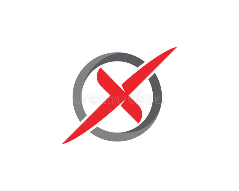 X Icono Del Vector De Logo Template De La Letra Ilustración del Vector ...