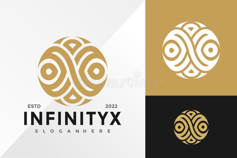 X Infinity Ornament Logo Design Vector Illustration Template Stock ...