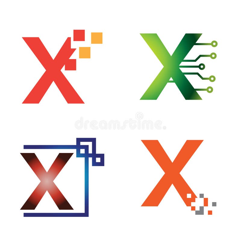 I Initial Letter Technology and Internet Symbol Logo Collection Stock ...