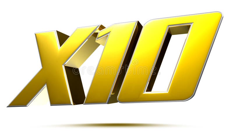 X10 gold. stock illustration. Illustration of benefit - 207691046