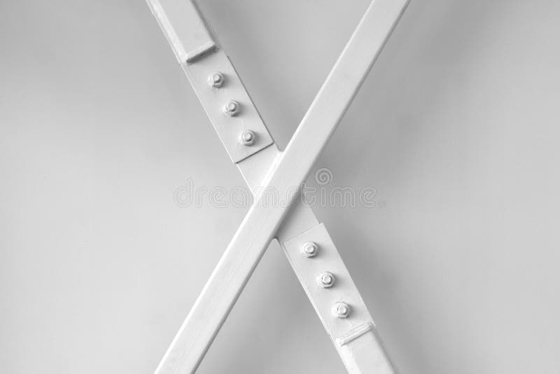 X Letter Painted Beam Metal Structure Shape Stock Photo - Image of ...