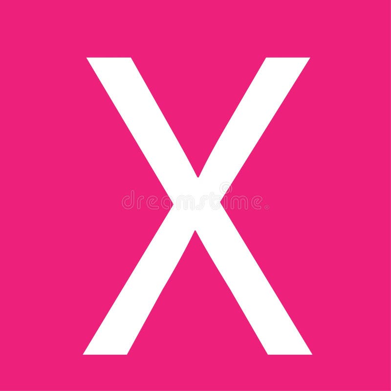 X Letter on Pink Background Stock Illustration - Illustration of ...