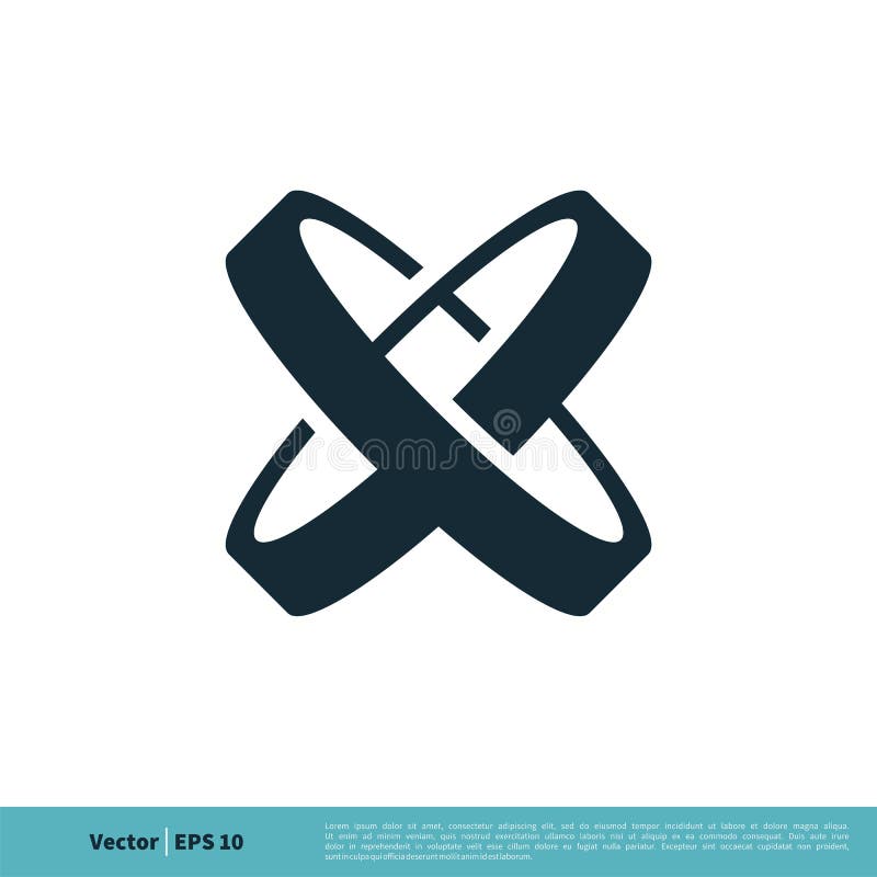 X Letter Rings Icon Vector Logo Template Illustration Design. Vector ...
