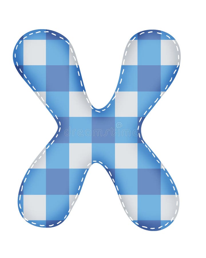X Letter from Stitched Rags Stock Illustration - Illustration of rags ...