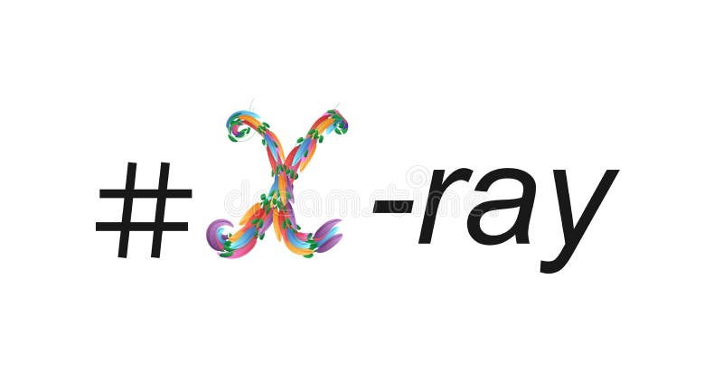 X Letter Symbol, X Monogram. X-ray Word Creative Poster Design. Stock ...