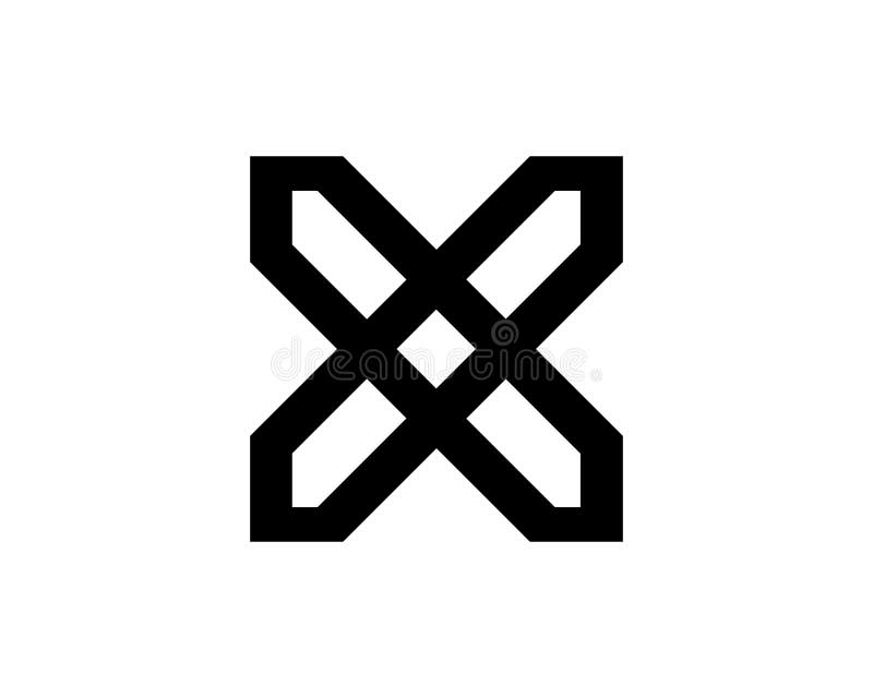 X Logo Black 1 Icon Template Stock Vector - Illustration of creative ...