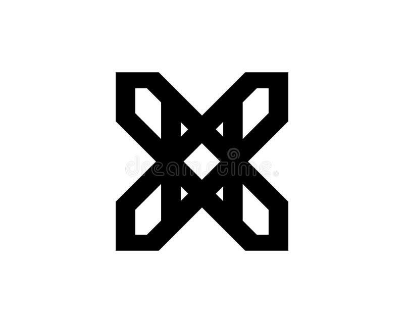 X logo black icon template stock vector. Illustration of signage ...