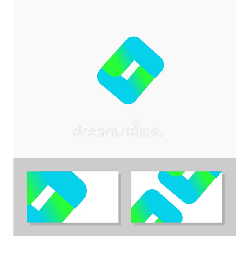 Unique Square Logo Vector & Namecard Vector Stock Vector - Illustration ...