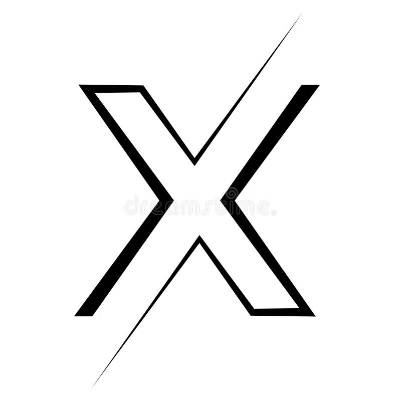 X Logo Studio Letter X One Line Icon Logotype Font Stock Vector ...