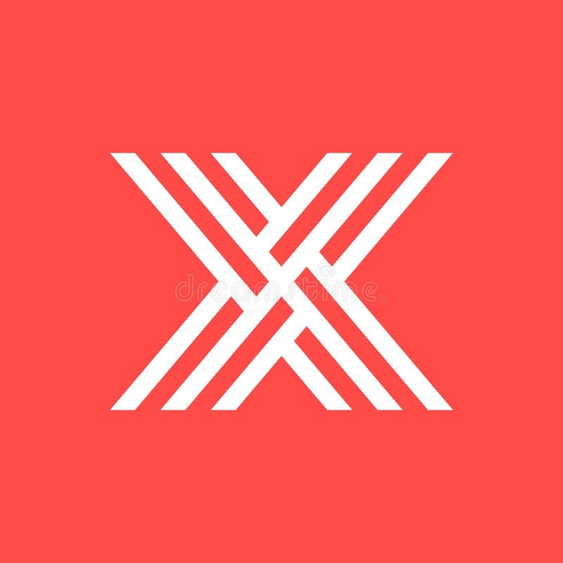 X logotipo de la letra ilustración del vector. Ilustración de modelo ...