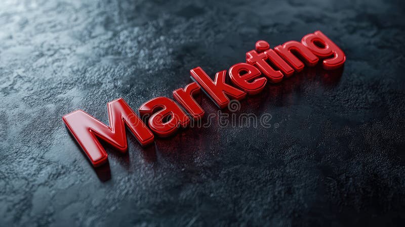 "Marketing" Word in 3D Text Effect Typography Design Stock Photo ...