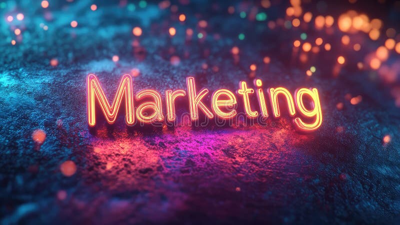 "Marketing" Word in 3D Text Effect Typography Design Stock Photo ...