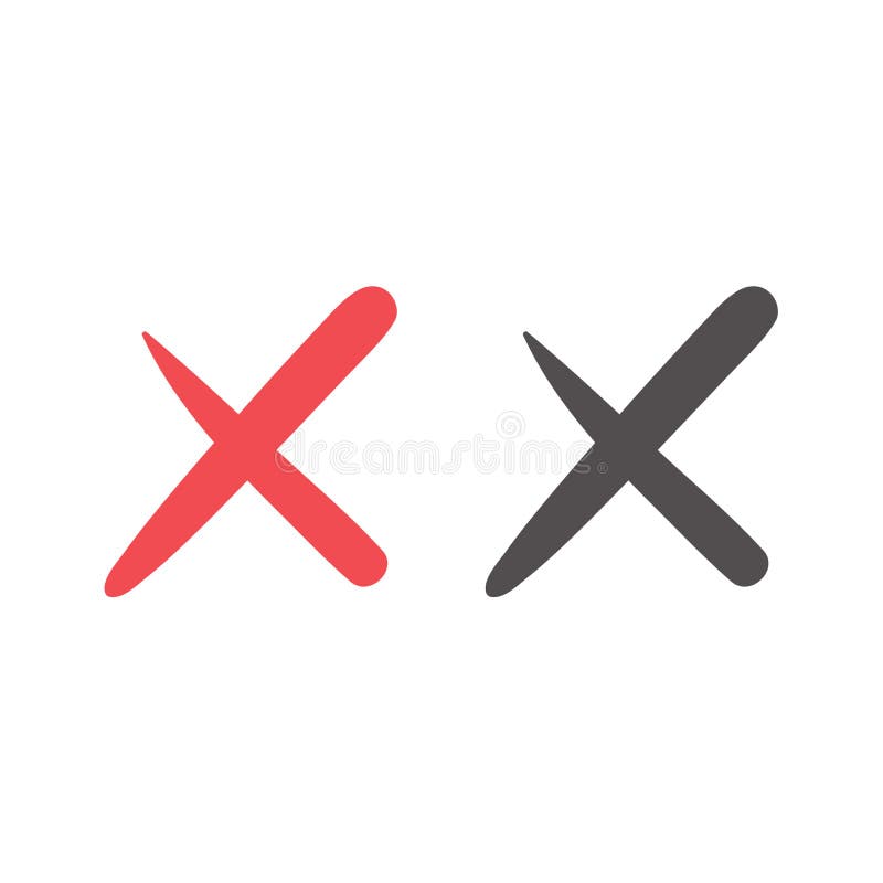 X Marks .Two Crossed Vector. Stock Vector Illustration Isolated on ...