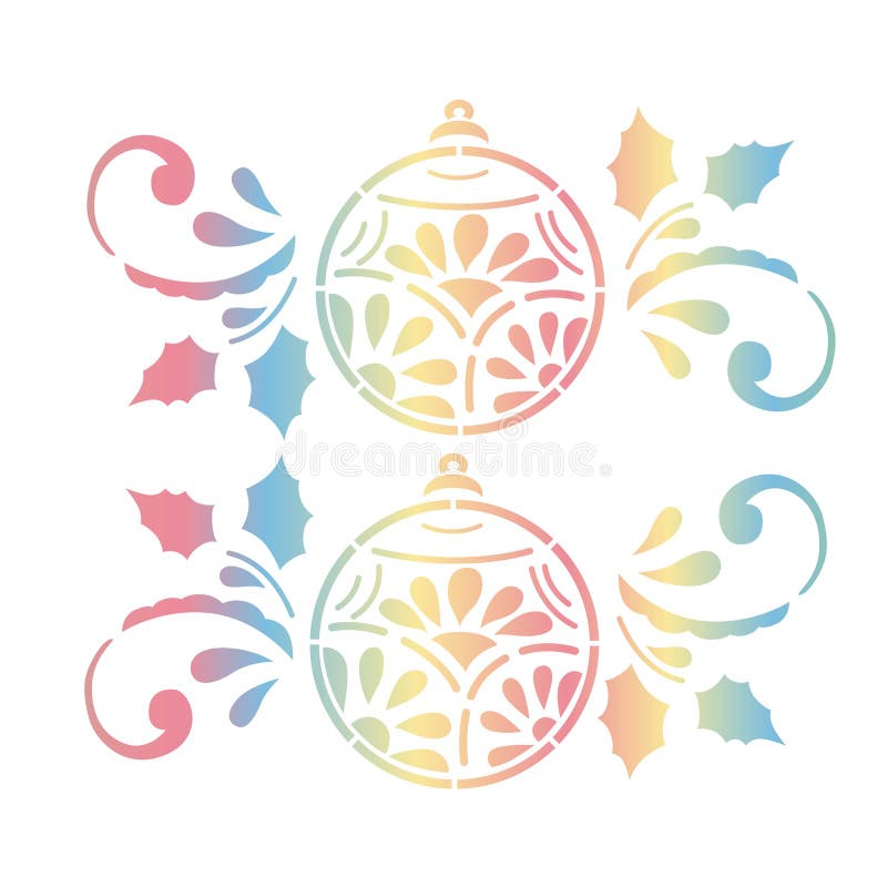 X mas balls gradient art stock illustration. Illustration of christmas ...
