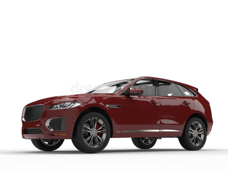 4x4 Moderno De Color Rojo Oscuro SUV Stock de ilustración - Ilustración ...