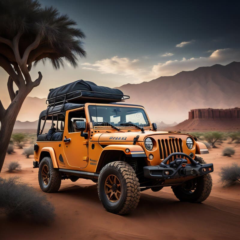 4x4 Off Road Vehicle in the Desert. Generative Ai Editorial Photo ...