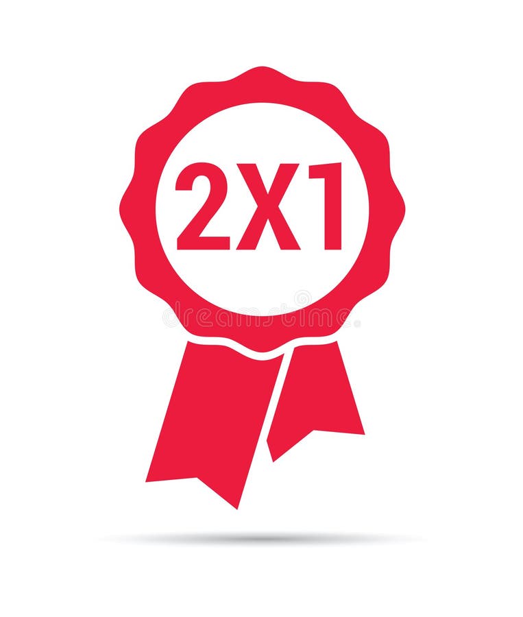 2x1 Offer Ribbon stock vector. Illustration of price - 200479291