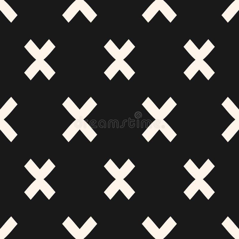 X Pattern. Modern Funky Texture with Crosses. Stock Vector ...