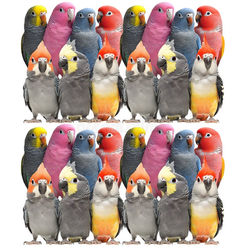 "Popular Pet Birds Together: a Stunning Display Stock Image - Image of ...