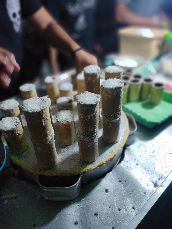 This is & X22;putu& X22; Food Tradisional from Java Stock Image - Image ...