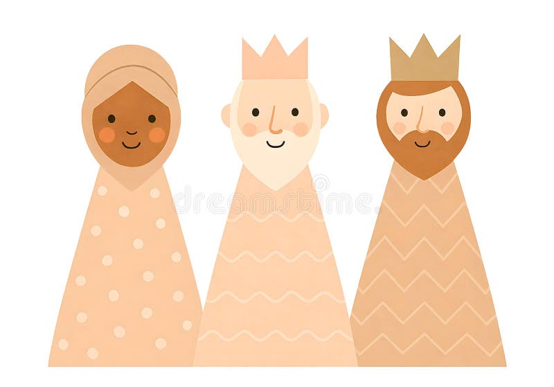 Three Wise Men Pastel Christmas Nativity Stock Illustrations – 13 Three ...