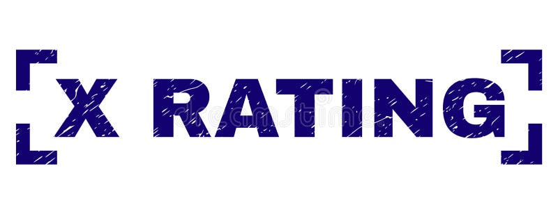 Scratched X-RATING Framed Rounded Rectangle Stamp Stock Vector ...