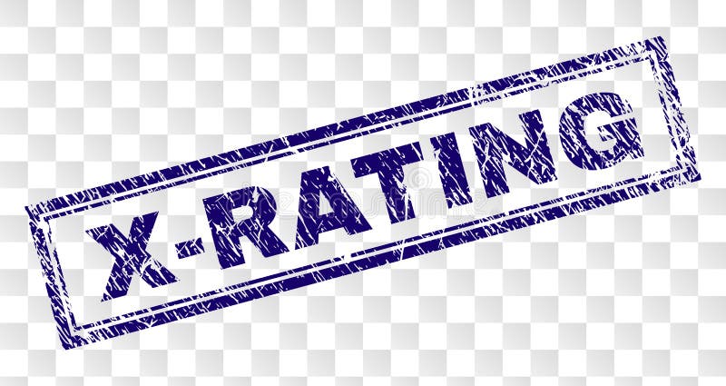 Scratched X-RATING Framed Rounded Rectangle Stamp Stock Vector ...