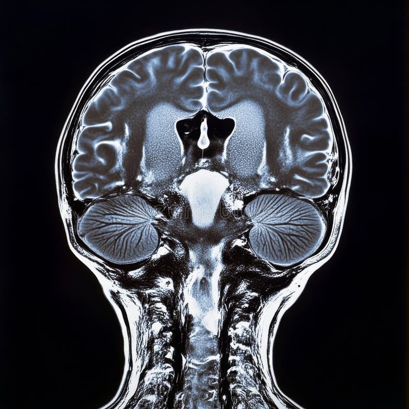 X-ray of the Brain. 3D Illustration, 3D Rendering Stock Illustration ...