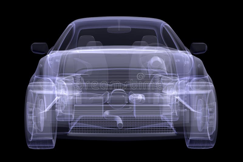 X-ray Concept Car. Top View Stock Illustration - Illustration of clear ...