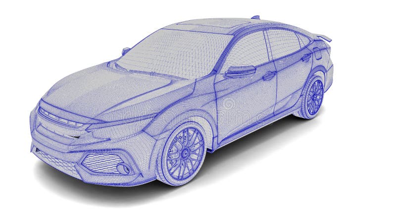 X-ray of a car stock illustration. Illustration of parts - 125071170