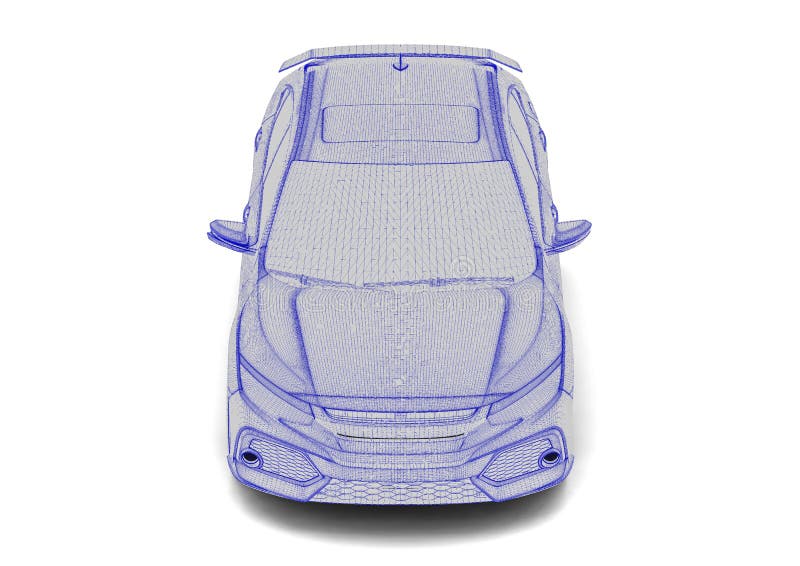 X-ray of a car stock illustration. Illustration of abstract - 125071185