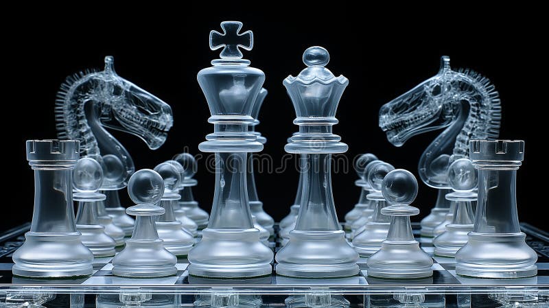 An X-ray of the Chess Pieces on the Board. Stock Illustration - Illustration of recreation ...