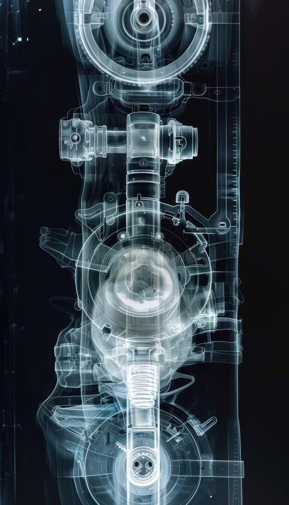 X-Ray of Complex Mechanical Part Revealing Defects and Structural ...