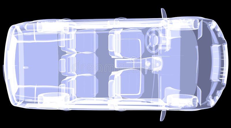 X-ray Concept Car. Top View Stock Illustration - Illustration of ...