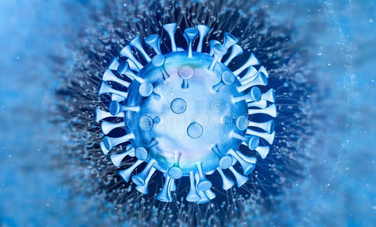 X-ray Coronavirus Cell or Covid-19 Cell Disease Stock Illustration ...