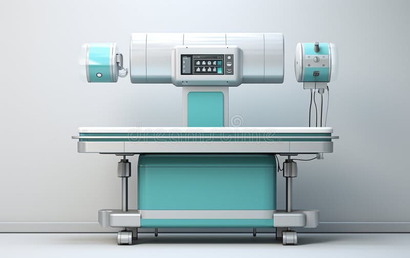 X-ray Device White Background -Generative Ai Stock Illustration ...