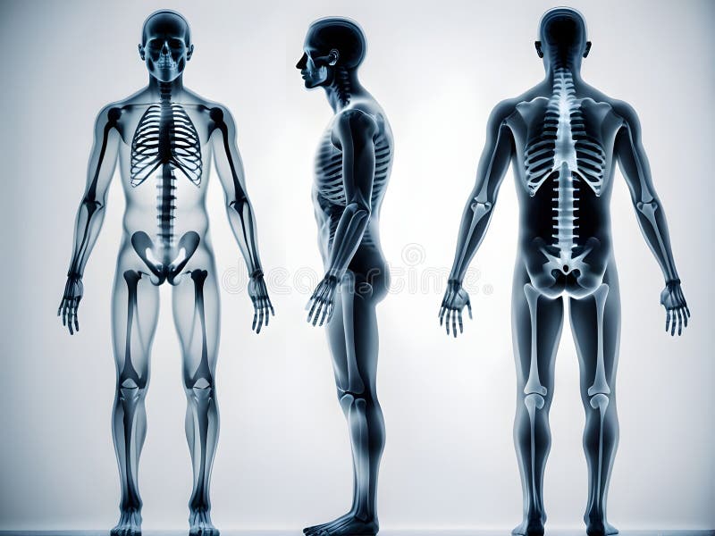 3d X Ray Effect Man in Studio Stock Illustration - Illustration of ...