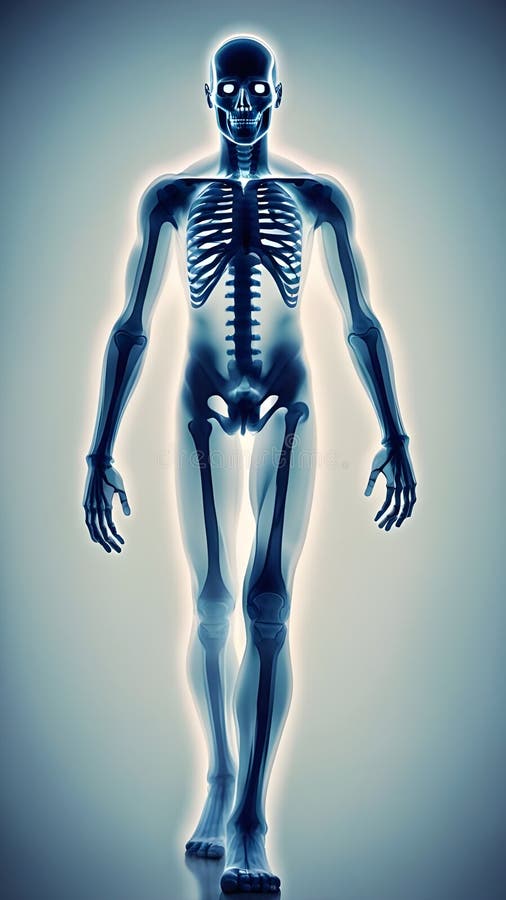 3d X Ray Effect Man in Studio Stock Illustration - Illustration of ...