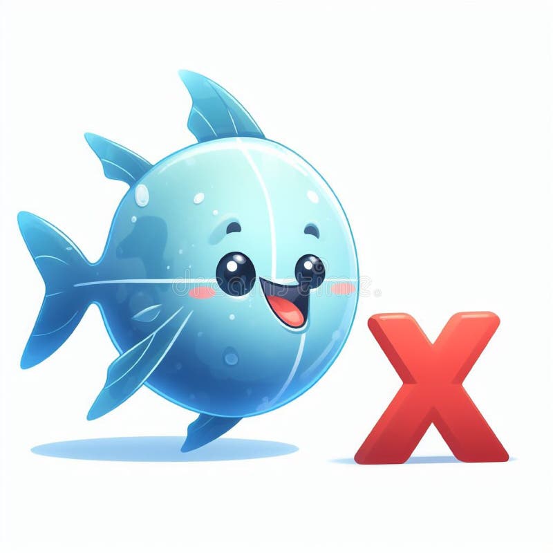 X Ray Fish Clipart and Letter X Stock Illustration - Illustration of ...