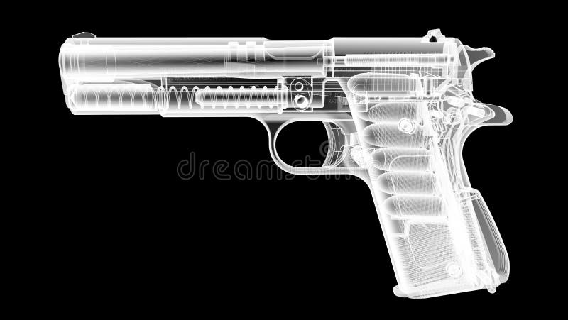 Xray Large Caliber Rifle Ammunition Cartridge Stock Illustration ...